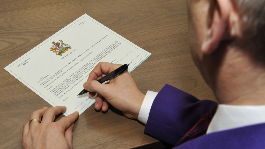 Writs Issued for 2015 General Election - Elections Alberta